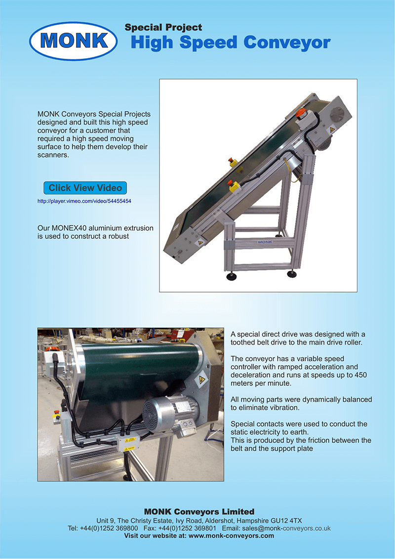 Conveyor Applications | Monk Conveyors