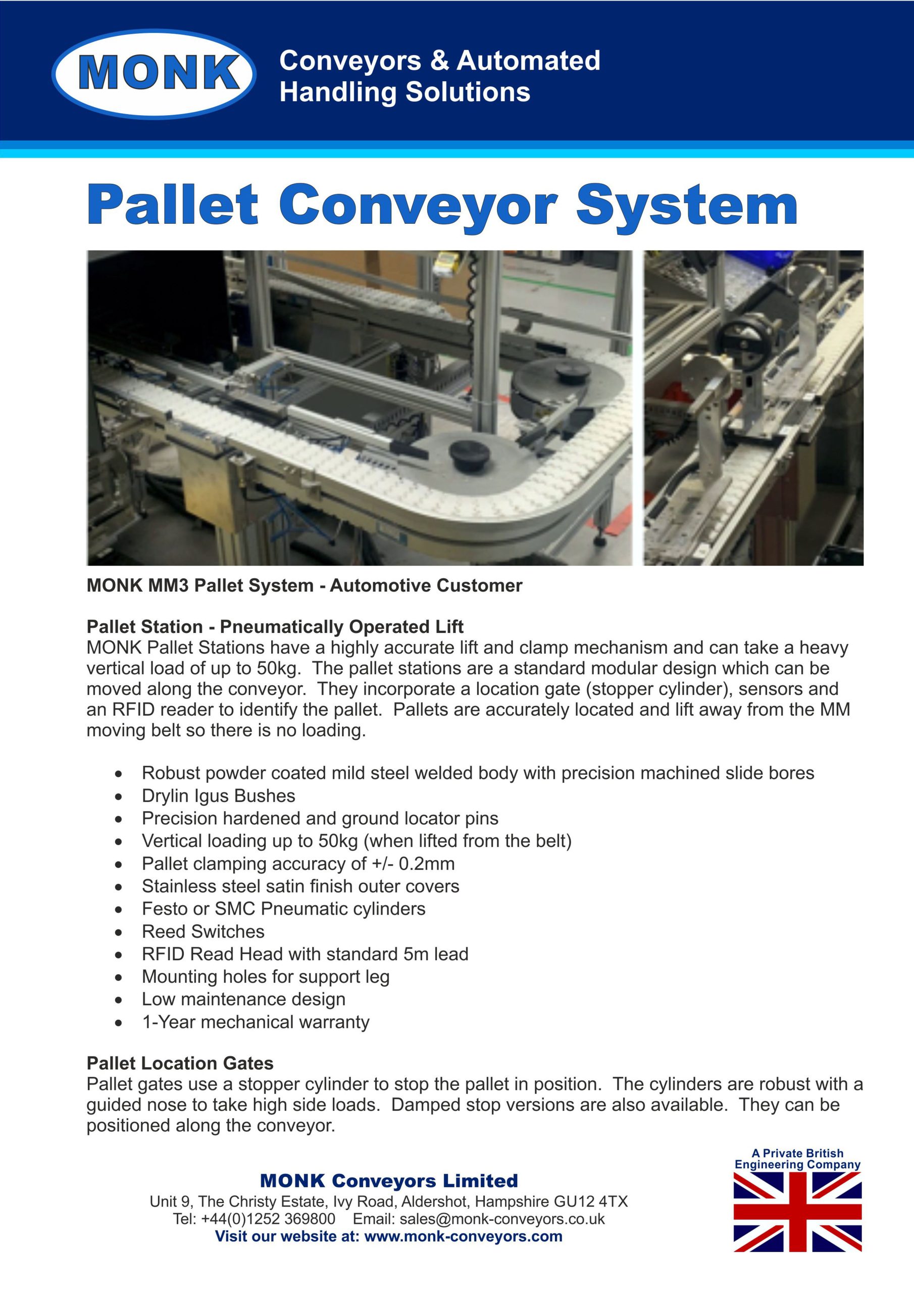 Products | Monk Conveyors